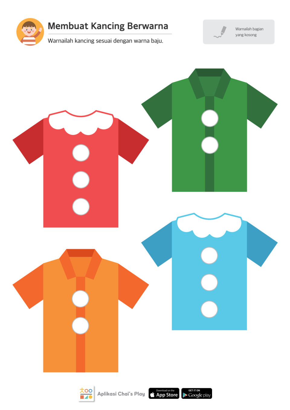 Membuat Kancing Berwarna | Chai's Play