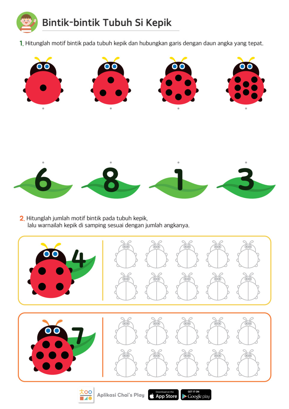 Bintik-bintik Tubuh Si Kepik | Chai's Play